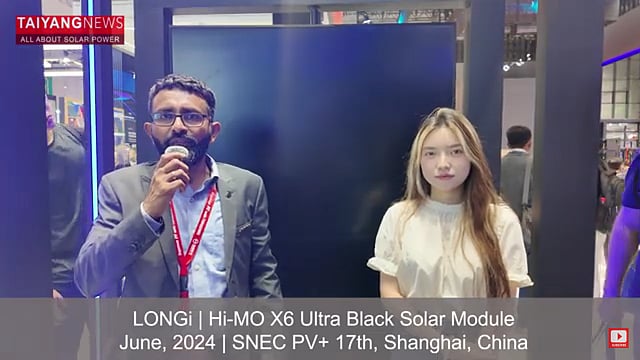 LONGi Solar’s Pure Black Series Module At SNEC 2024